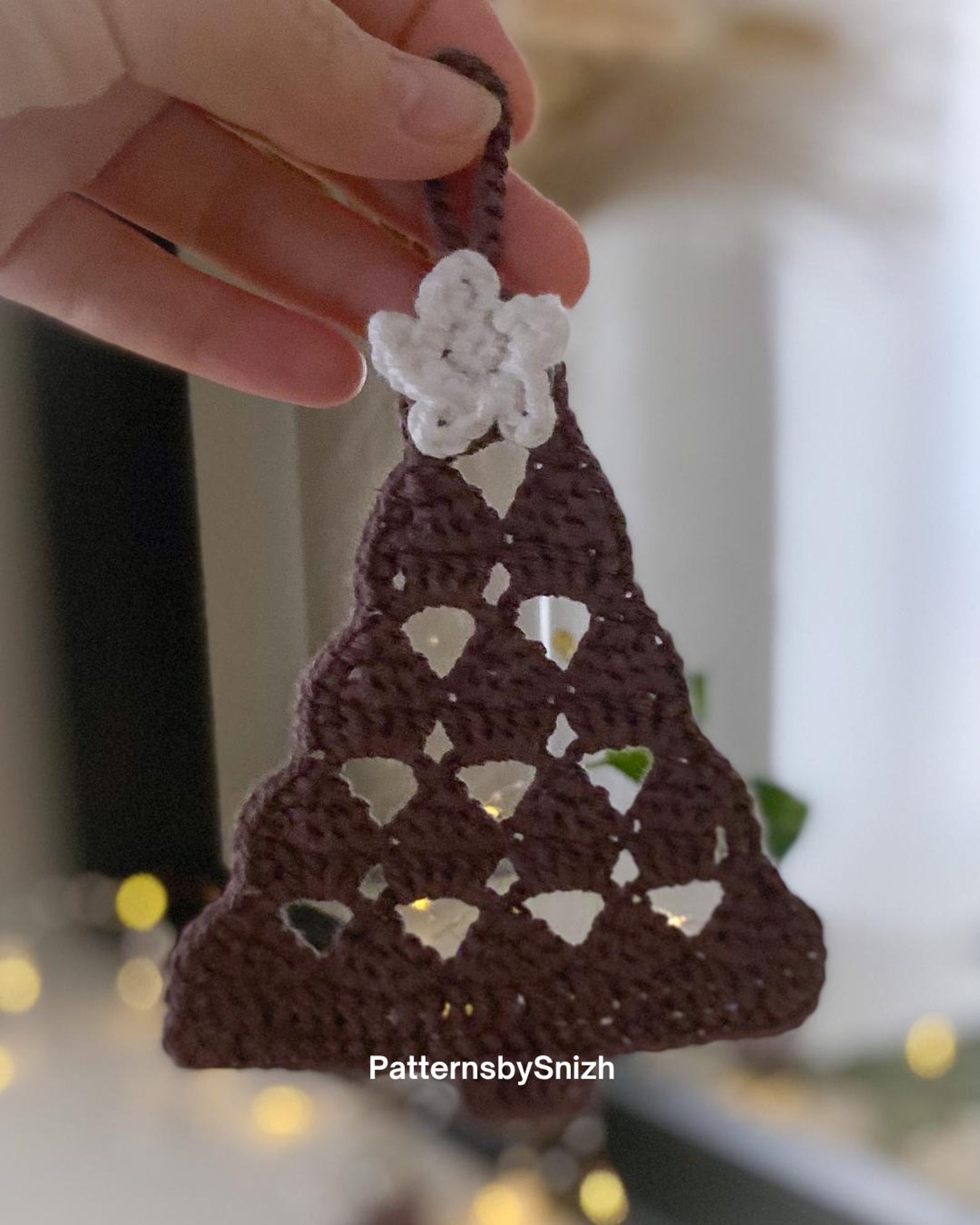 Crochet Pattern Mini Christmas Tree Ornament - Lacy Holiday Decor (PDF ...