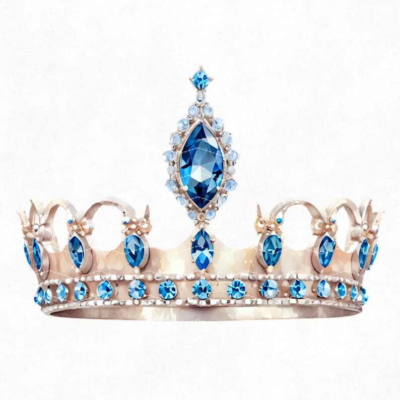 Fantasy Crowns Clipart Set, Magic Crown and Enchanted Crown Watercolor ...