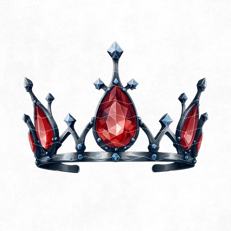 Fantasy Crowns Clipart Set, Magic Crown and Enchanted Crown Watercolor ...