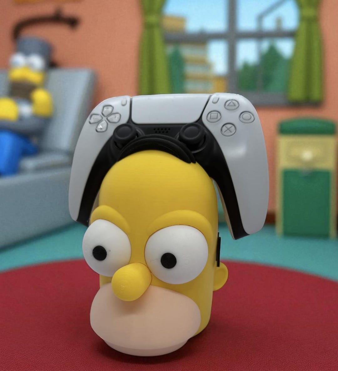 3D Printed Controller Stand – Homer Head | Cartoon Gamer Holder | Funny ...