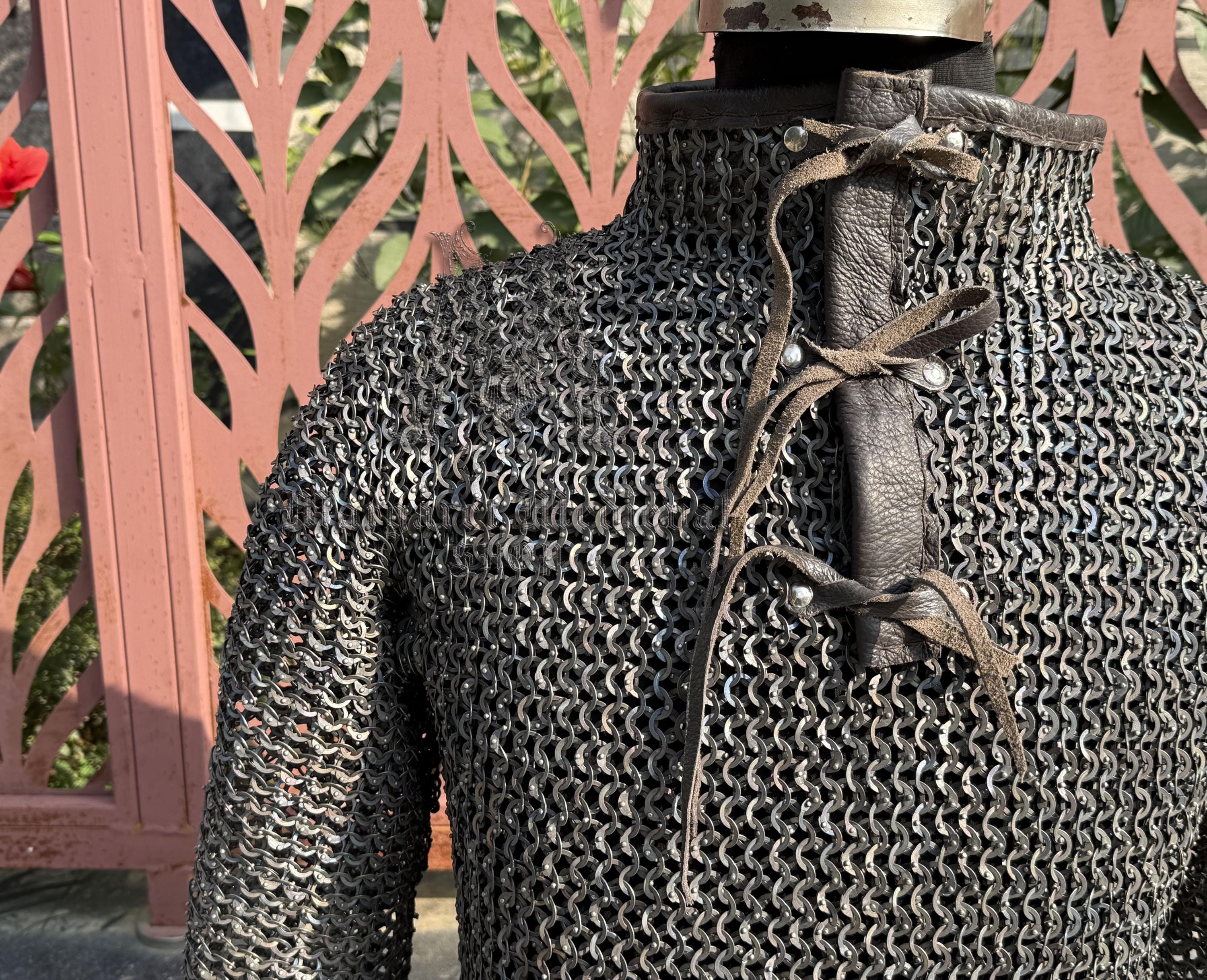 Titanium Chainmail Shirt | Dome Riveted Flat Rings 9mm | Reenactment ...