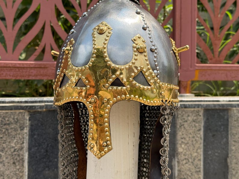 Slavic Chernigov Helmet | Medieval Rus Helmet | Handmade Historical ...