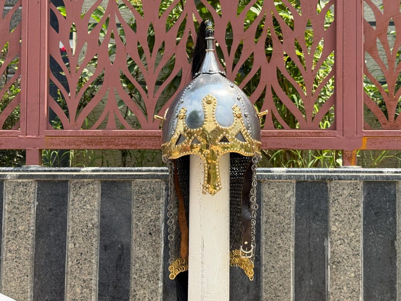 Slavic Chernigov Helmet | Medieval Rus Helmet | Handmade Historical ...