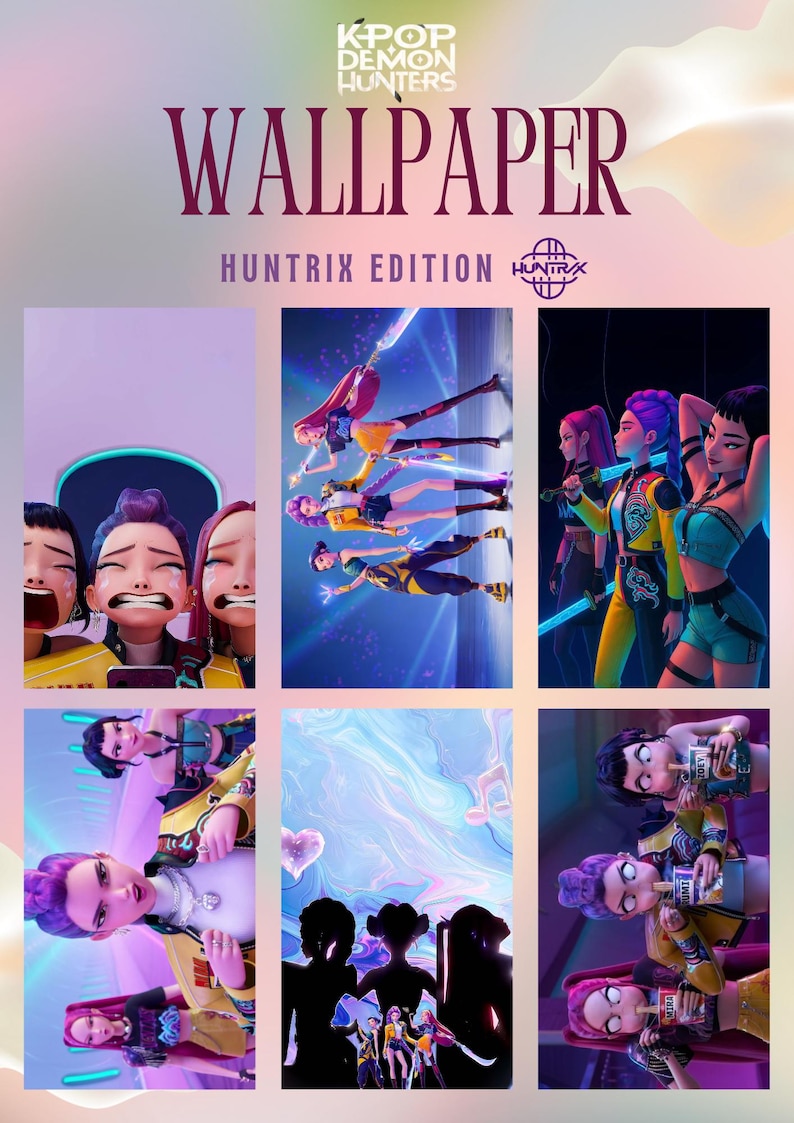 K-pop Demon Hunters 58 Wallpaper Phone Desktop Huntrix Saja Boys Rumi ...