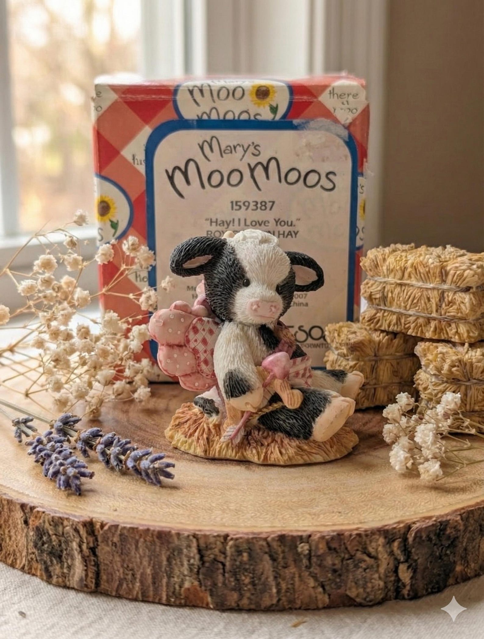Vintage Mary’s Moo Moos “hay! I Love You” Boy Cupid Figurine (1995 ...
