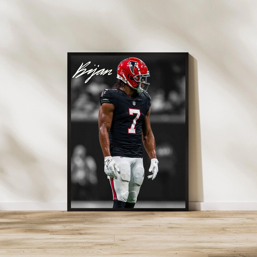 Bijan Robinson Atlanta Falcons Art Print, NFL Football Poster (digital ...