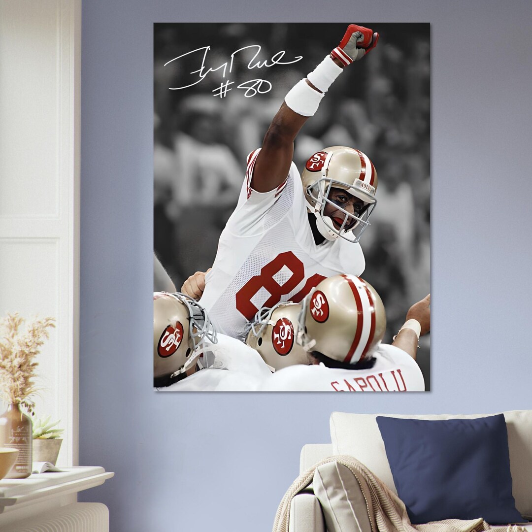 Jerry Rice San Francisco 49ers Poster NFL Wide Receiver Legend Wall Art ...