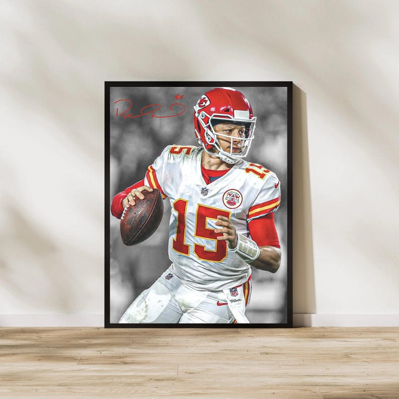 Patrick Mahomes Poster | Kansas City Chiefs Football Digital Art Print ...