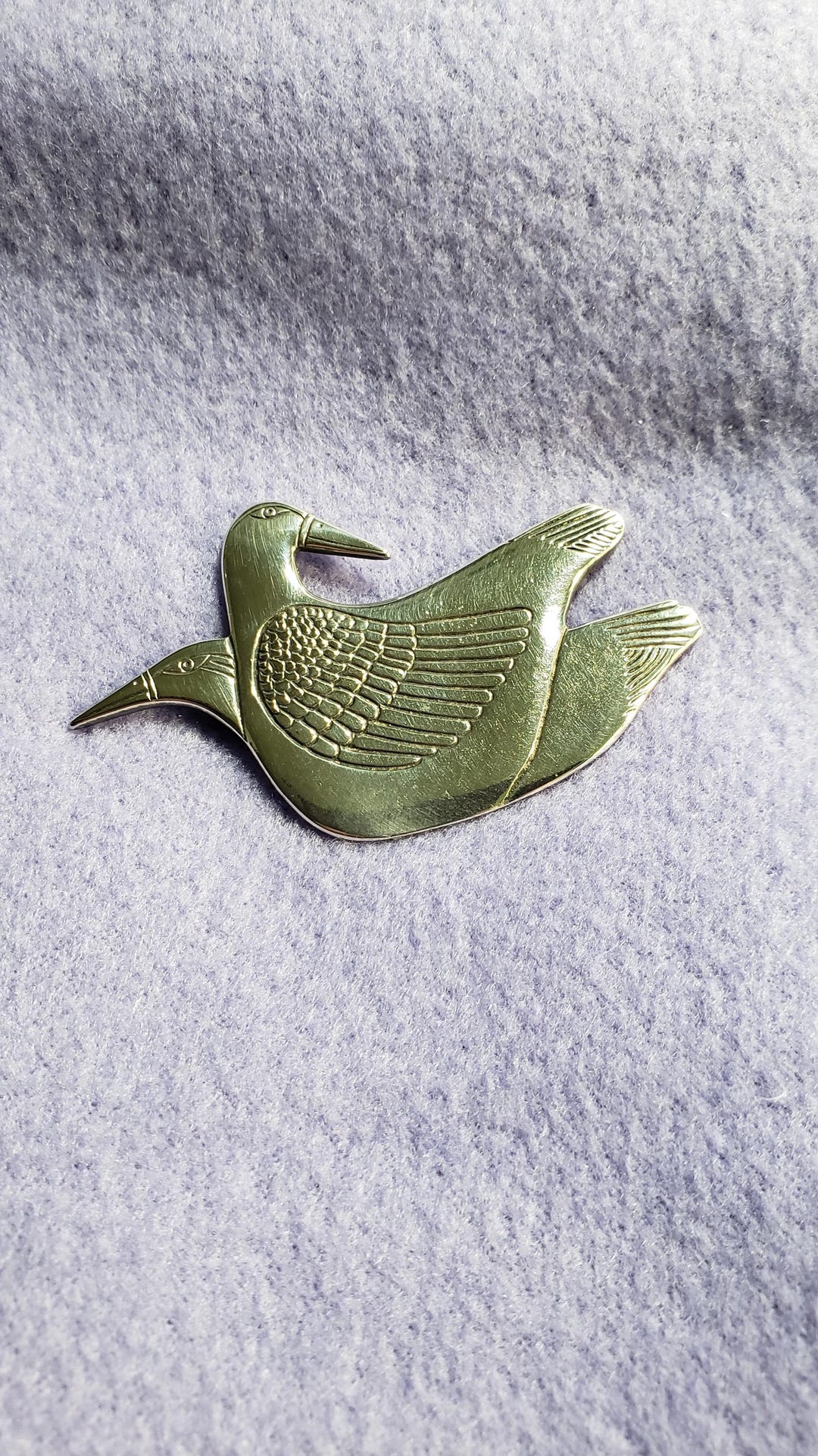 Vintage Laurel Burch Twin Doves Brooch. 1970s. an Earlier Piece in ...