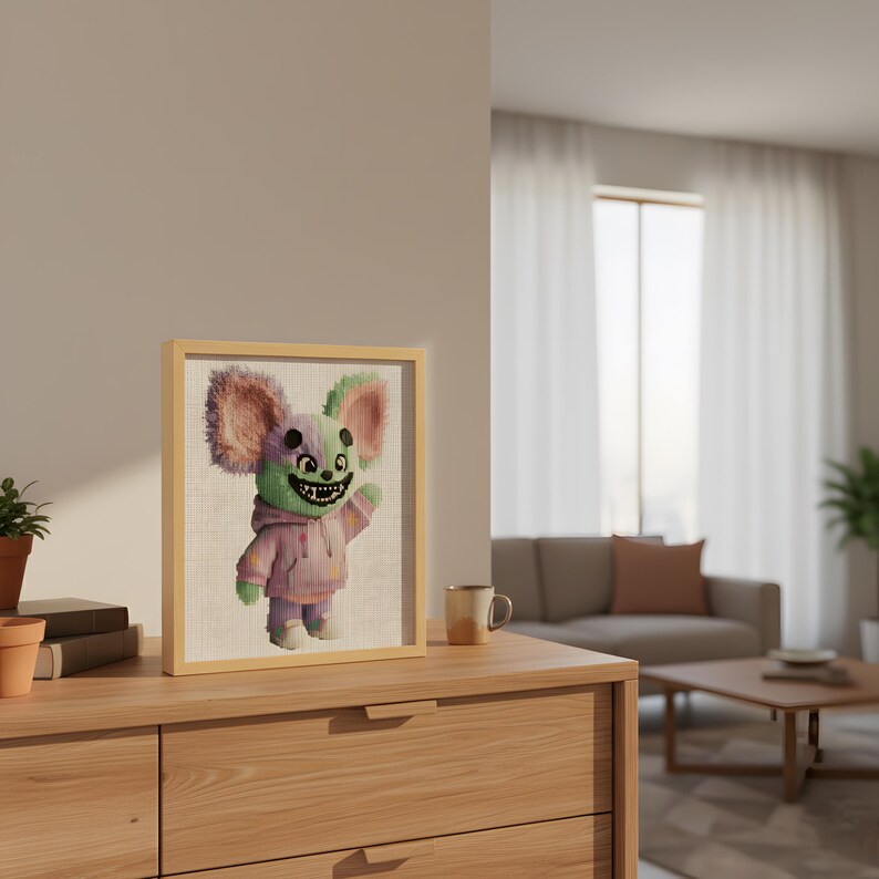 Labubu Cross Stitch Pattern PDF | Kawaii Digital Embroidery Chart ...