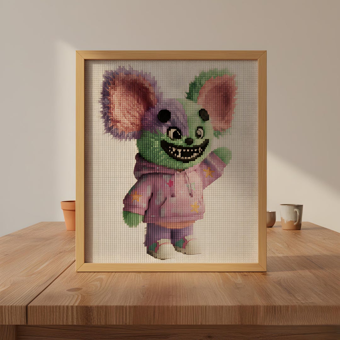 Labubu Cross Stitch Pattern: Kawaii Digital Embroidery (PDF) - Etsy