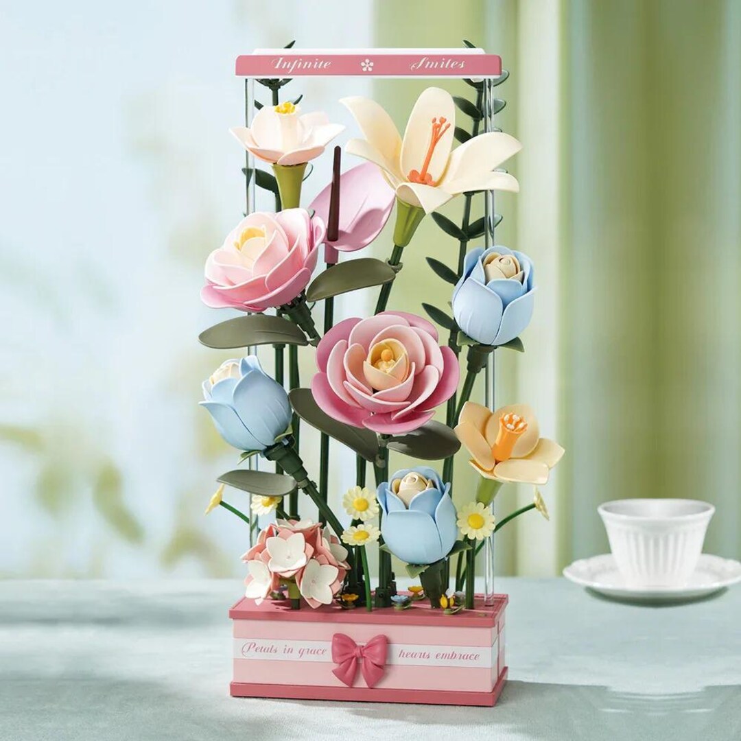 ROKR Blooming Bouquet 3D Puzzle: DIY LED Flower Arrangement - Etsy