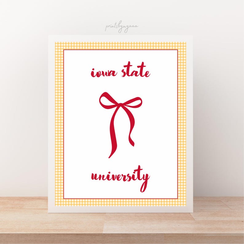 Iowa State University Dorm Decor: Modern Wall Art Prints (PDF Download ...