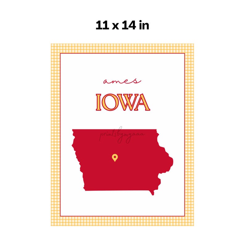 Iowa State University Dorm Decor: Modern Wall Art Prints (PDF Download ...