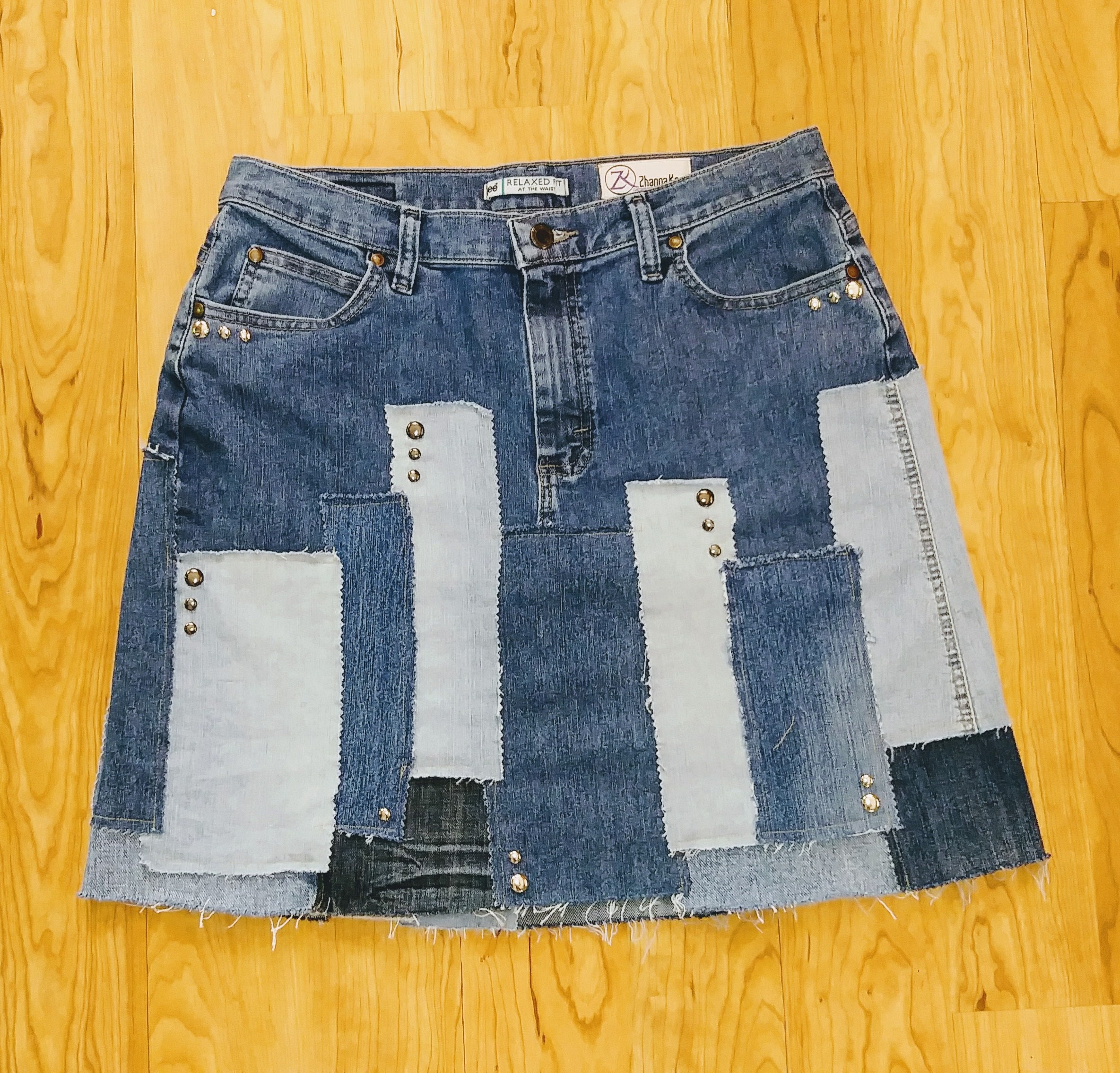 Falda Vaquera Con Patchwork