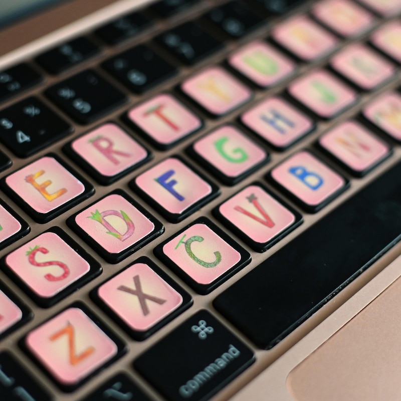 Keyboard Letter Stickers - Etsy