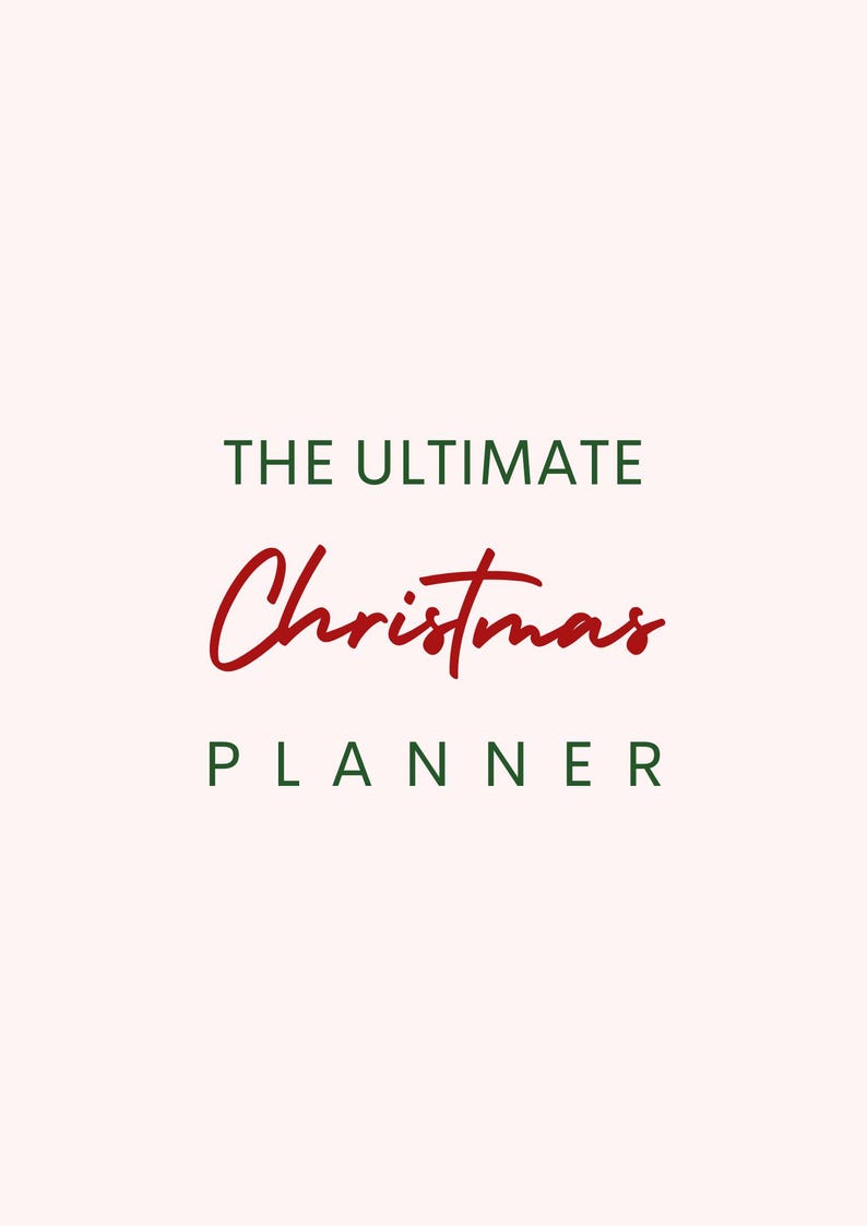 Ultimate Christmas Planner | Digital Holiday Planner | Printable ...