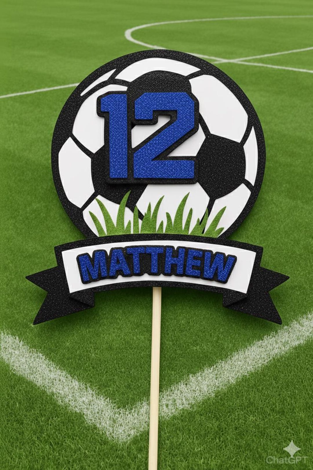 Personalized Football Cake Topper: Birthday Party Decoration - Etsy