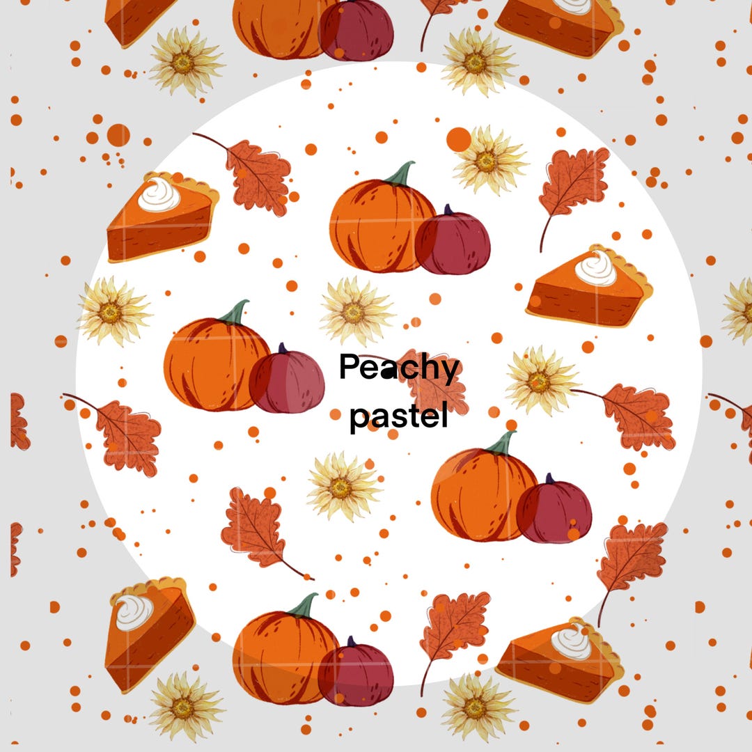 Pumpkin Pie Digital Paper | Fall Seamless Pattern | Thanksgiving ...