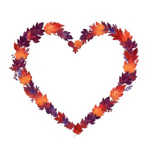 8 Floral Heart Frame Clipart Set – Colorful Botanical Heart Borders ...