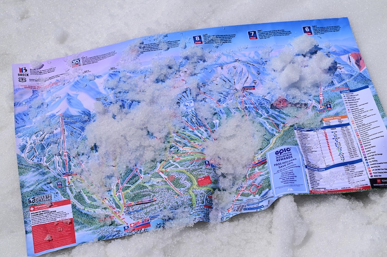 Mount Snow Ski Map on Foldable Tyvek - Etsy