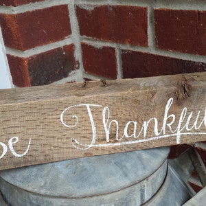 Be Thankful Sign Rustic Reclaimed Wood // Natural // - Etsy