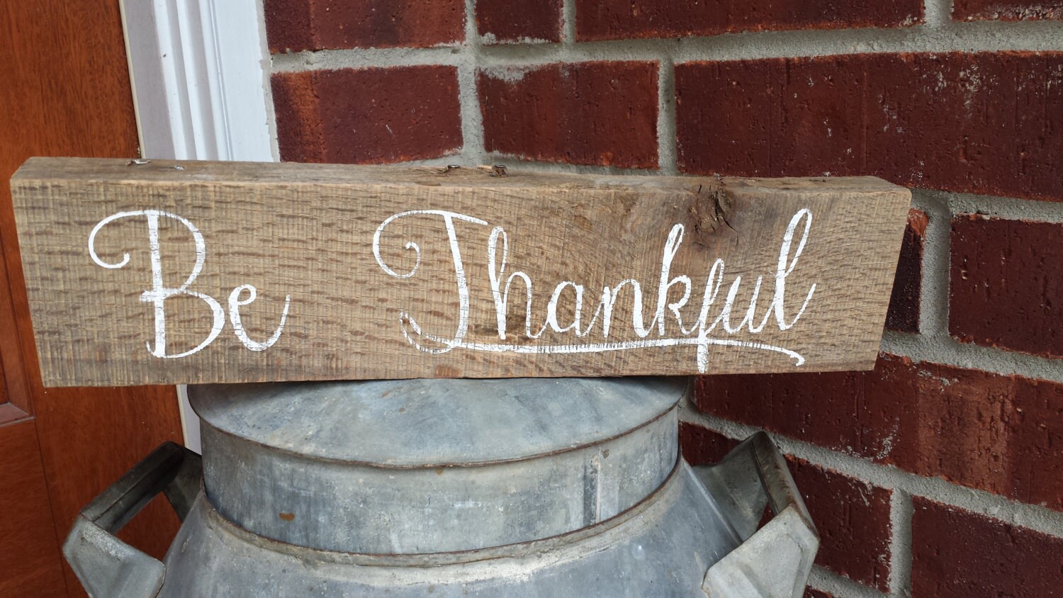 Be Thankful Sign Rustic Reclaimed Wood // Natural // - Etsy