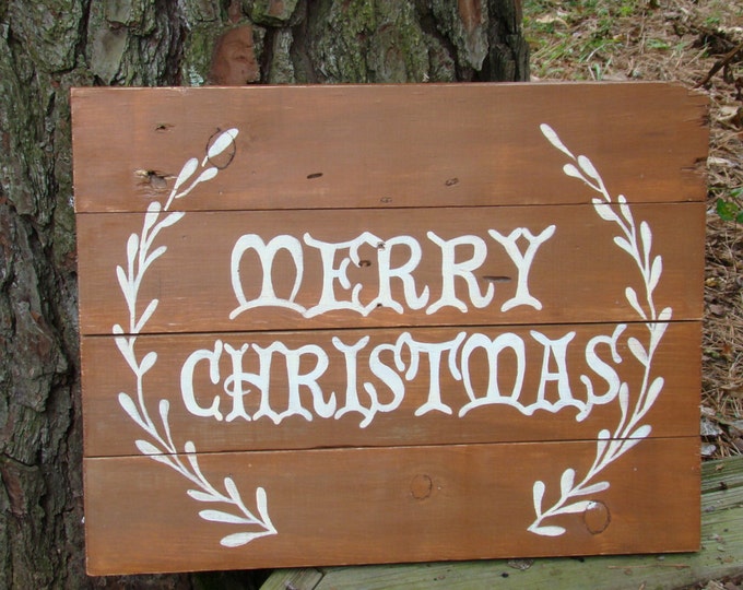 Rustic Reclaimed Wood merry Christmas Sign - Etsy