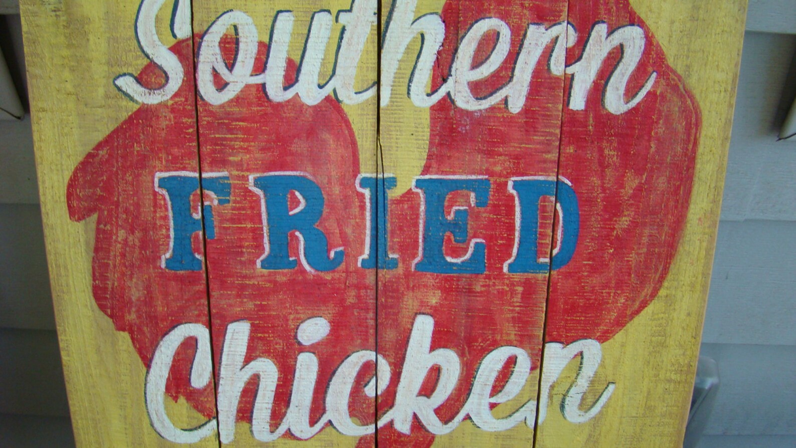Southern Fried Chicken Sign Reclaimed Wood Rustic Hand - Etsy