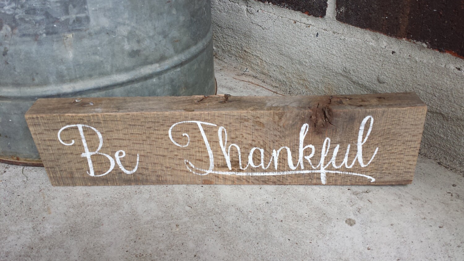 Be Thankful Sign Rustic Reclaimed Wood // Natural // - Etsy