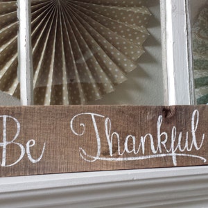 Be Thankful Sign Rustic Reclaimed Wood // Natural // - Etsy