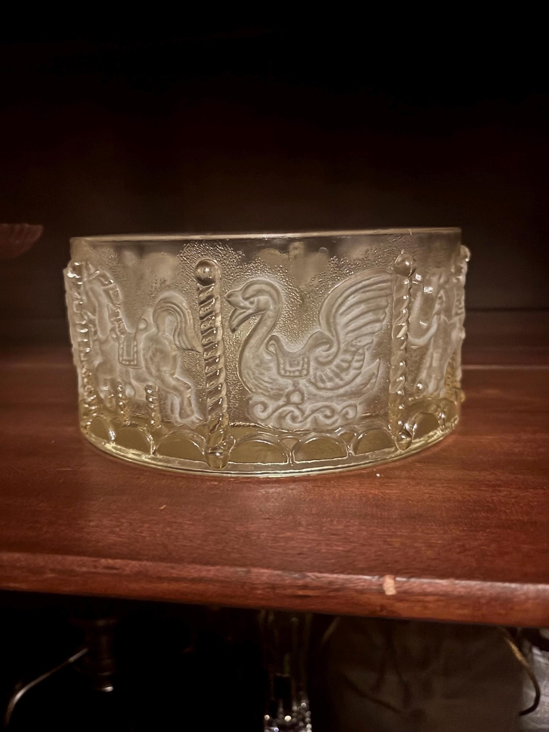 Vintage Goebel Carousel Glass Bowl - Etsy