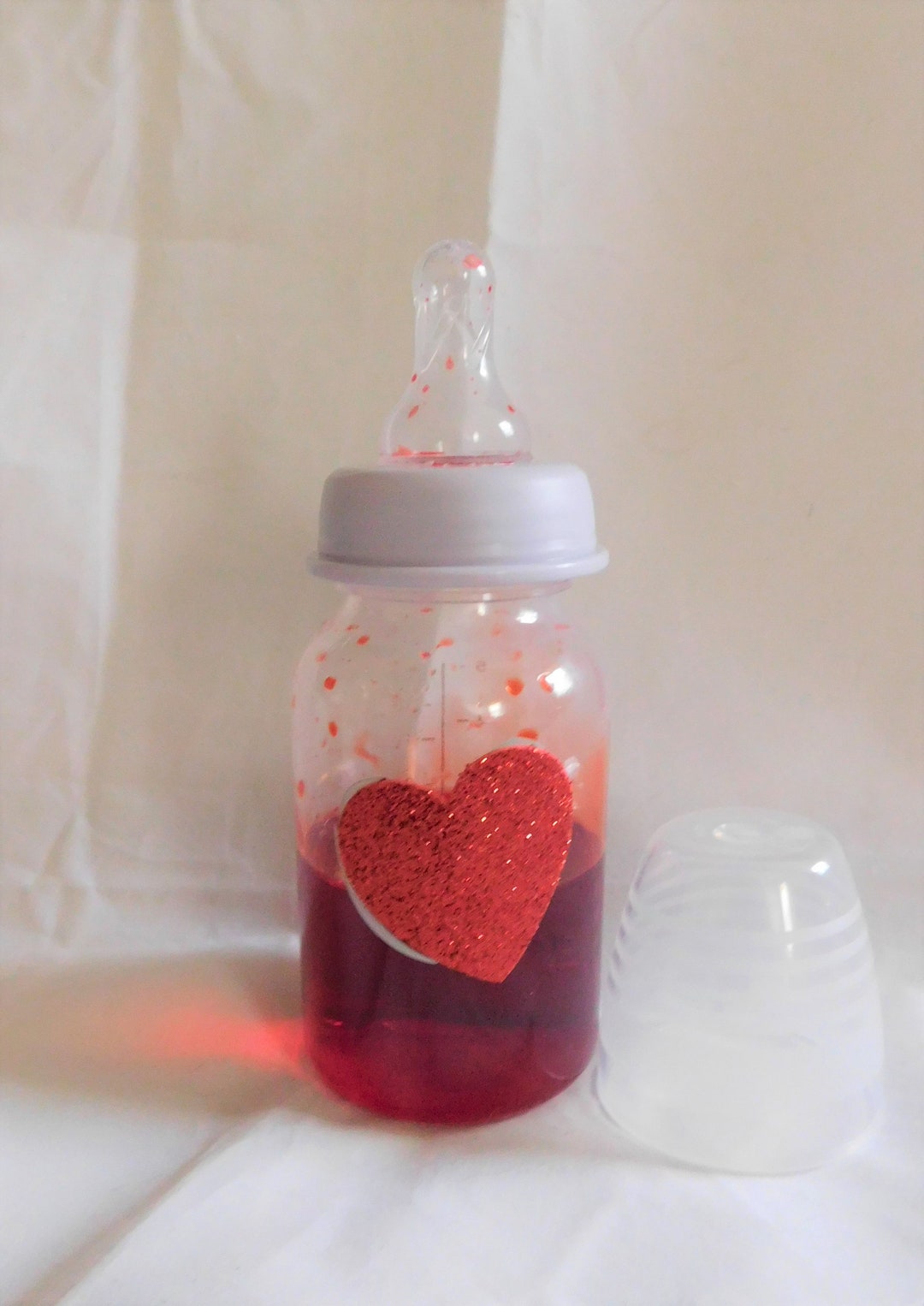Reborn Baby Bottle 5oz Fantasy Fake Blood From the Heart Baby Bottle ...