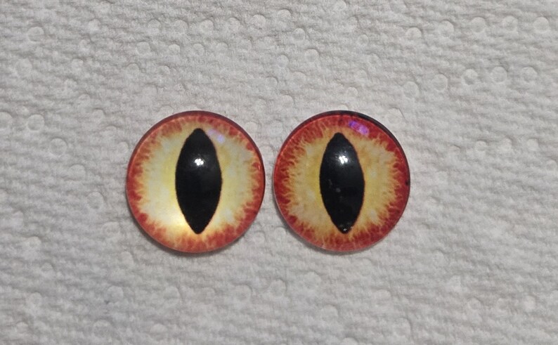 Reborn Fantasy Alien Vampire Avatar Werepup Cat 20 Mm Eyes Flat Back - Etsy
