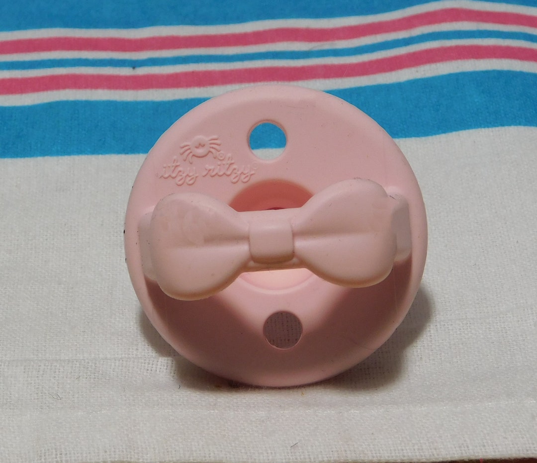 Reborn Baby Doll Pink Bow ITZY RITZY Silicone Pacifier Ready to Ship - Etsy