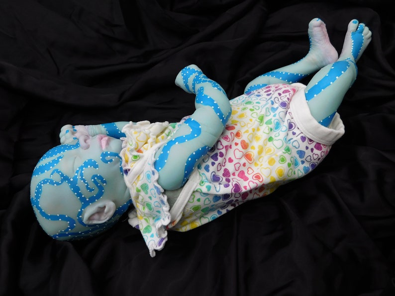 Reborn baby girl Alien Alternative Avatar OOAK Art doll made | Etsy