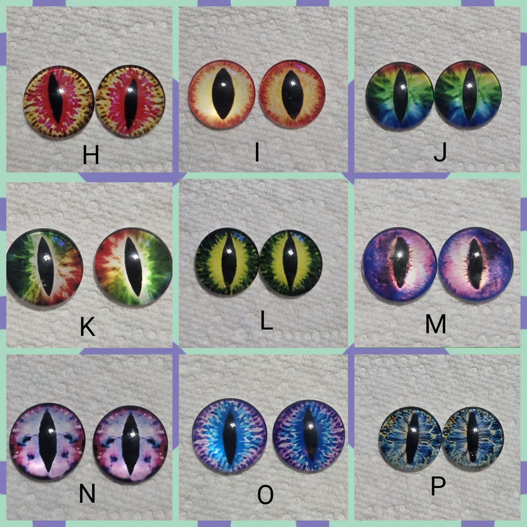 Reborn Fantasy Alien Vampire Avatar Werepup Cat 20 Mm Eyes Flat Back - Etsy