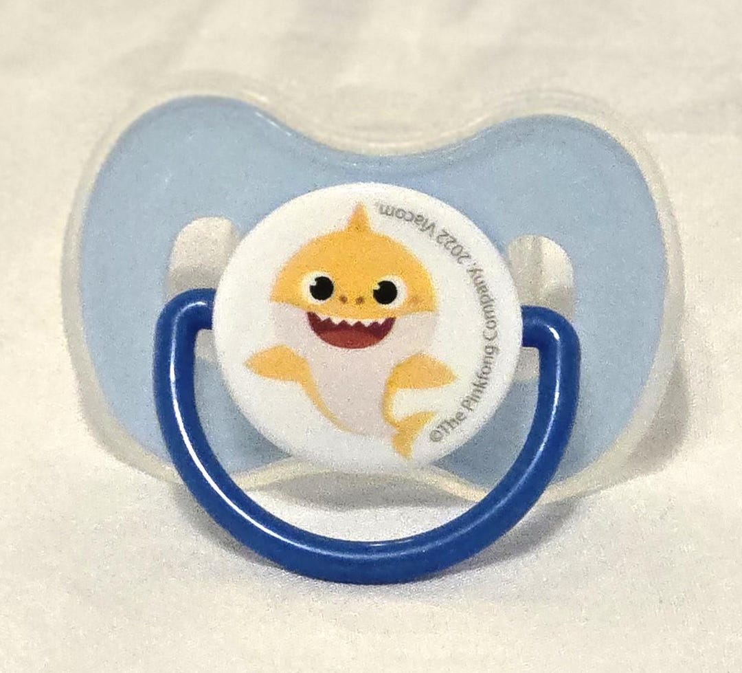 Reborn Baby Shark Pacifier Full Magnetic or Putty Light Blue You Choose ...