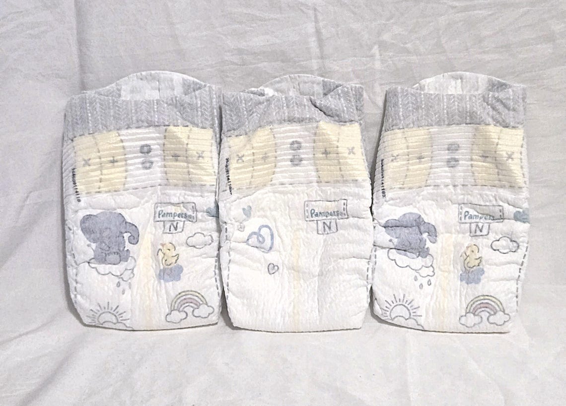 Reborn Baby Newborn Baby Diapers Set of 3 Pampers Elephants Ready-to ...