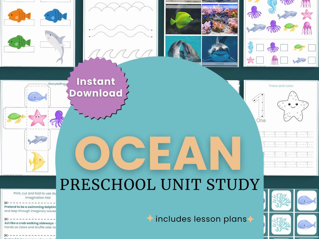 Ocean Adventures Preschool Bundle | Printable Lesson Plans, Crafts ...
