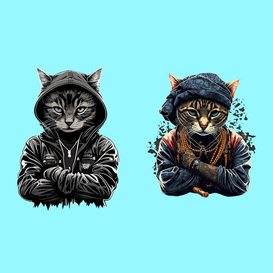 Hug Thug Gangster Life Cat Png, Thug Cat Hug Cat Gangster Cat Png ...