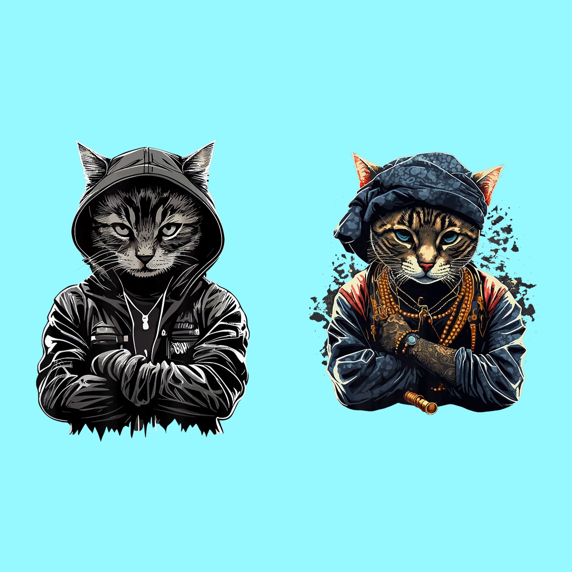 Hug Thug Gangster Life Cat Png, Thug Cat Hug Cat Gangster Cat Png ...