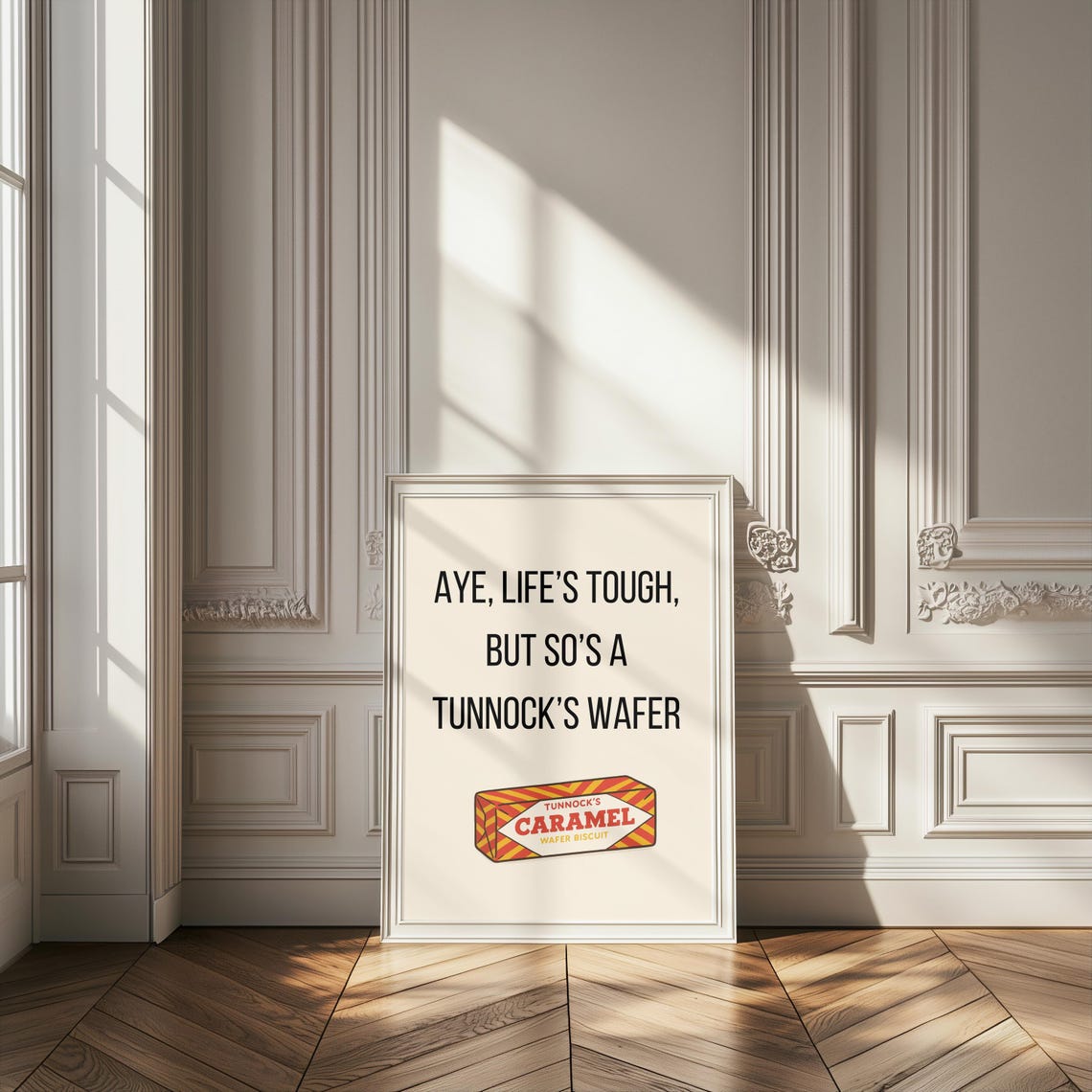 Scottish Slang Wall Art Print | “aye, Life’s Tough but So’s a Tunnock’s ...