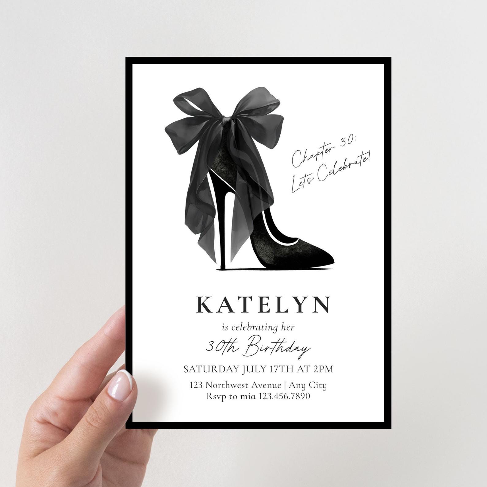 Chanel Inspired Invitations
