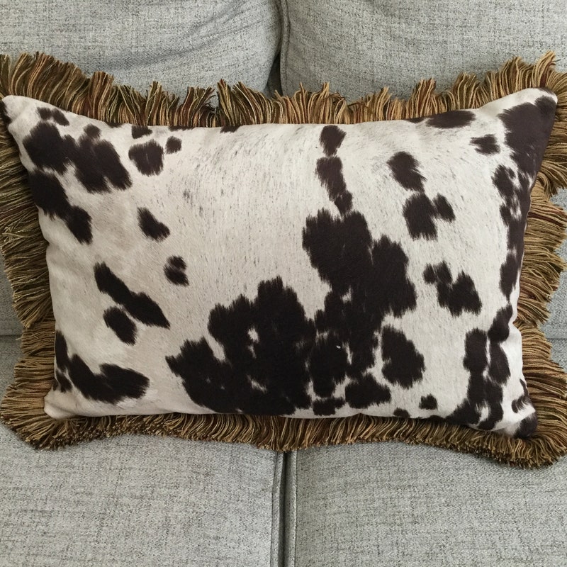 Cow Print Pillow - Etsy