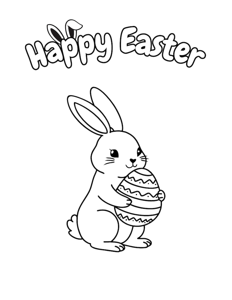 Easter Activity Sheet for Kids - Printable Coloring Sheet | Instant ...