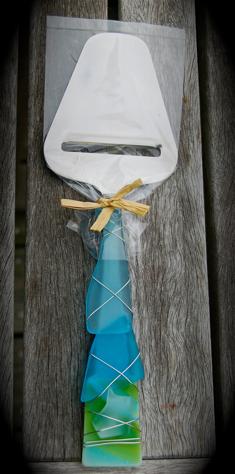 Sea Glass Cheese Plane Server Made With Recycled Bottle | Etsy