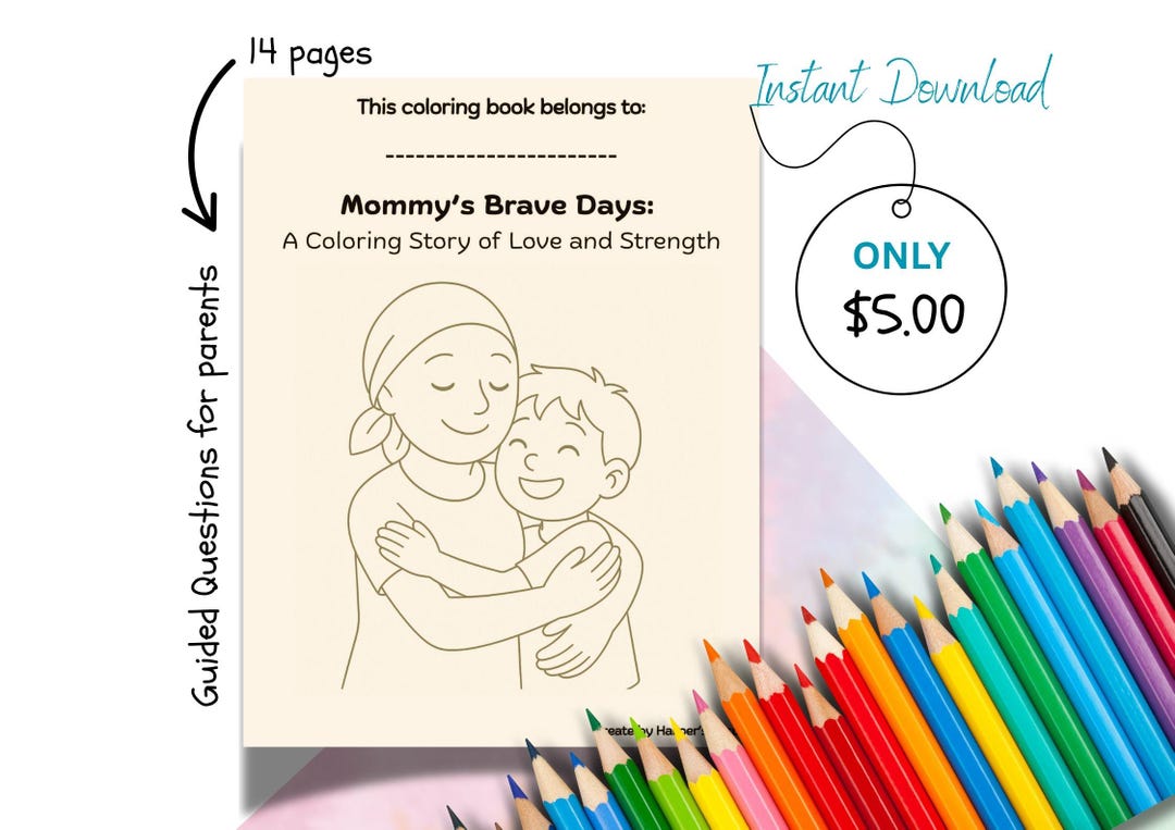 Coloring Book for Kids | Sibling Cancer Support | Emotional Healing ...