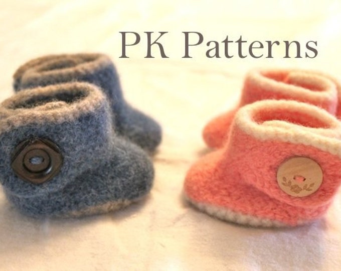 Knitting Pattern PDF File Winter Baby Boots 0-6/6-12 Months - Etsy Canada
