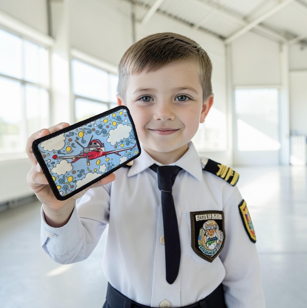 HURKUS Aircraft Patch, Embroidered Red Plane Badge, Aviation Kids ...